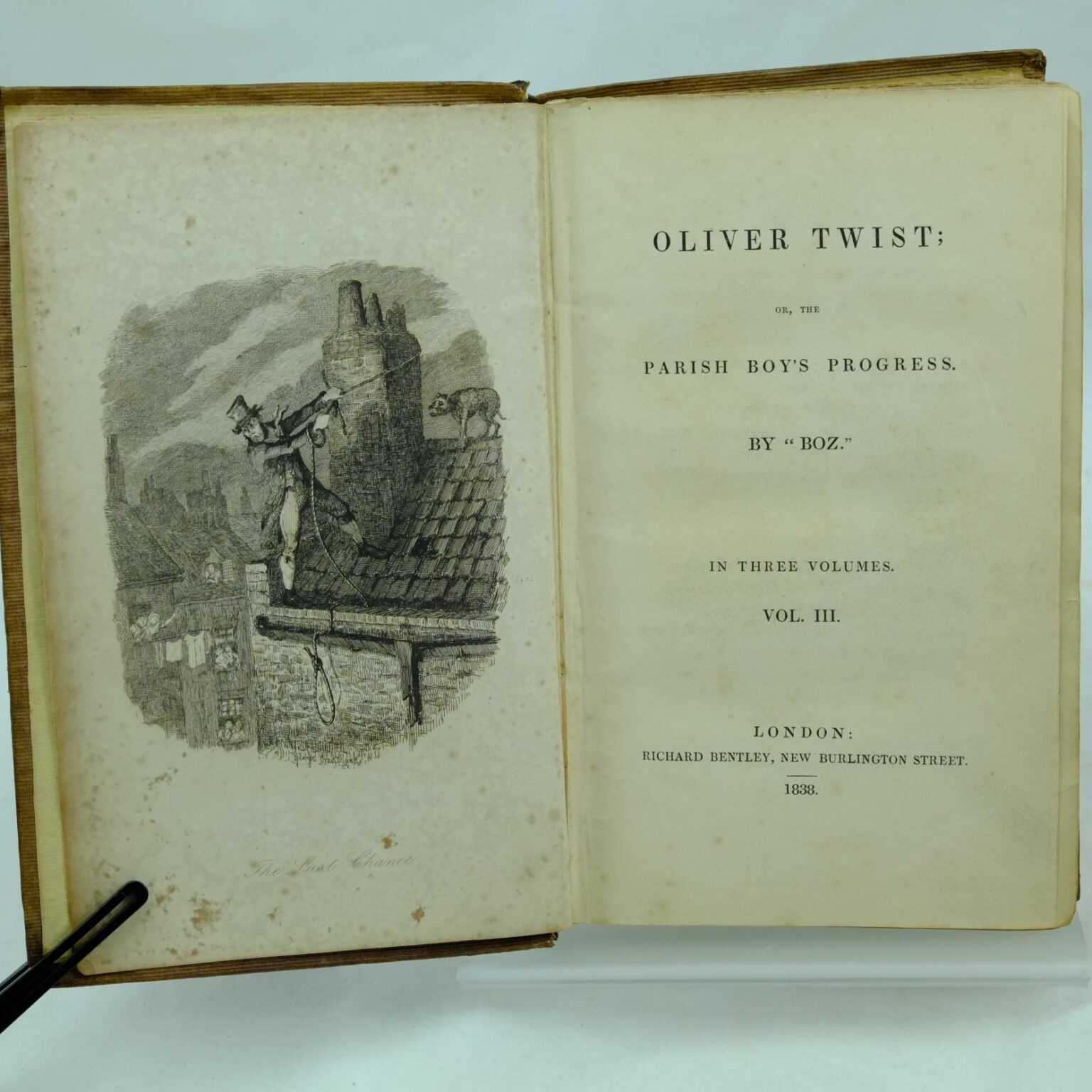 Oliver Twist in 3 vols by Boz, Charles Dickens - Rare and Antique Books