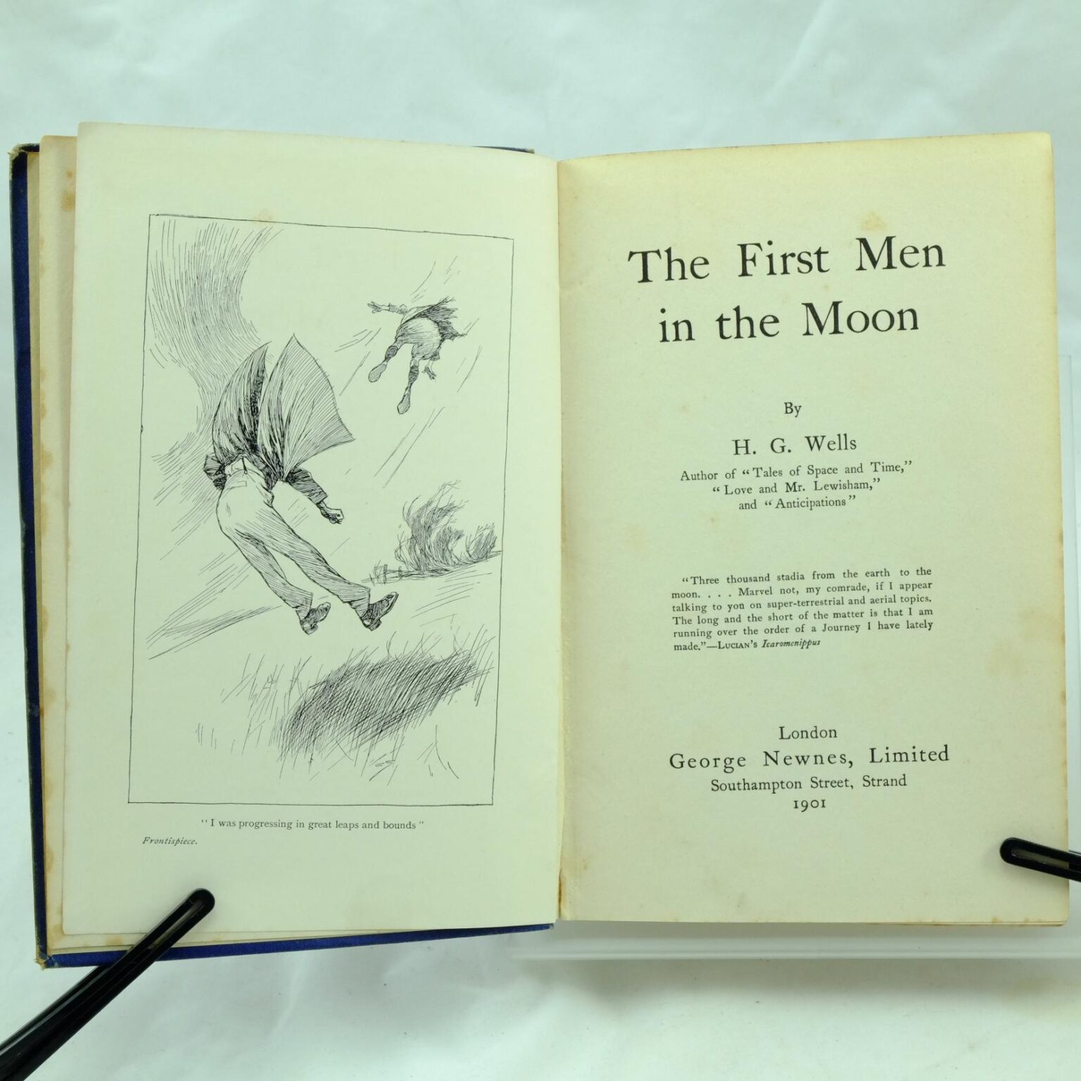 The First Men in the Moon by H. G. Wells - Rare and Antique Books