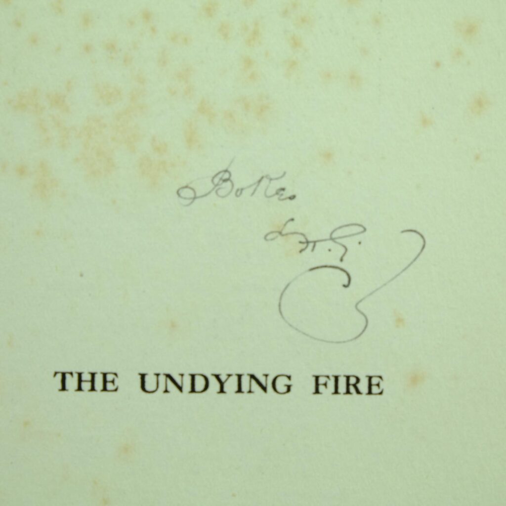 The Undying Fire signed by H G Wells | Rare and Antique Books
