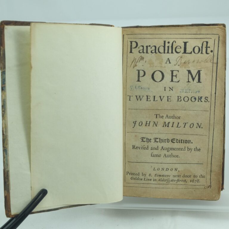 Paradise Lost by John Milton - Rare and Antique Books