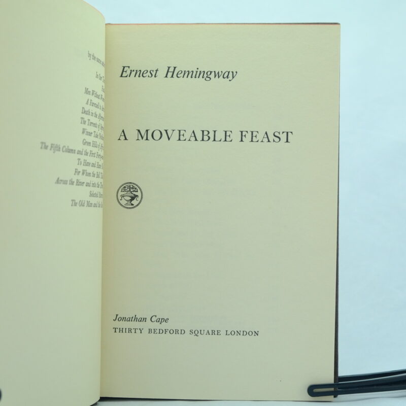 Ernest Hemingway Paperbacks Books Review Of: A Moveable Feast: The ...